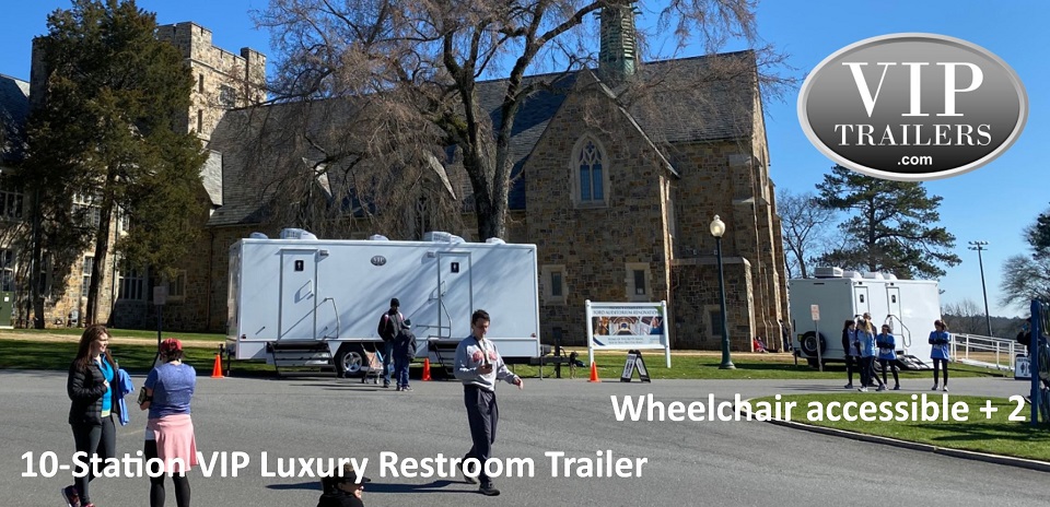 Restroom Trailer Rental | Luxury Portable Restrooms | VIP Trailers®