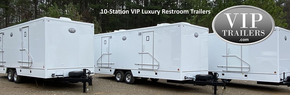 Restroom Trailer Rental | Luxury Portable Restrooms | VIP Trailers®