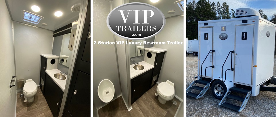 Restroom Trailer Rental | Luxury Portable Restrooms | VIP Trailers®