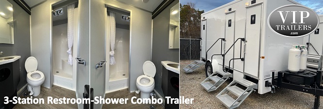 Restroom Trailer Rental | Luxury Portable Restrooms | VIP Trailers®