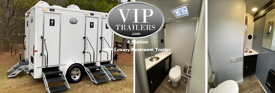 Restroom Trailer Rental | Luxury Portable Restrooms | VIP Trailers®