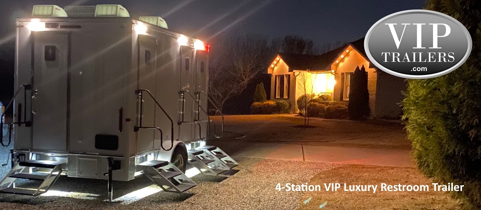 Restroom Trailer Rental | Luxury Portable Restrooms | VIP Trailers®